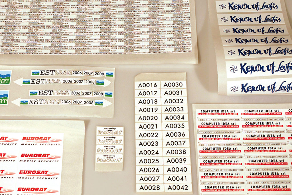 Ultra-destructible labels – security labels